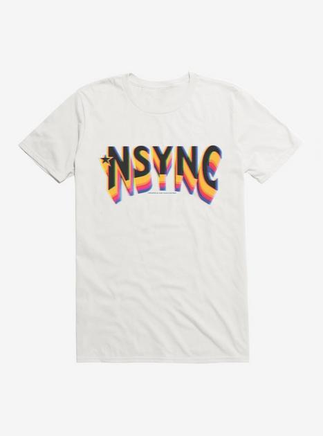 NSYNC Rainbow Fade Logo T-Shirt - WHITE | BoxLunch