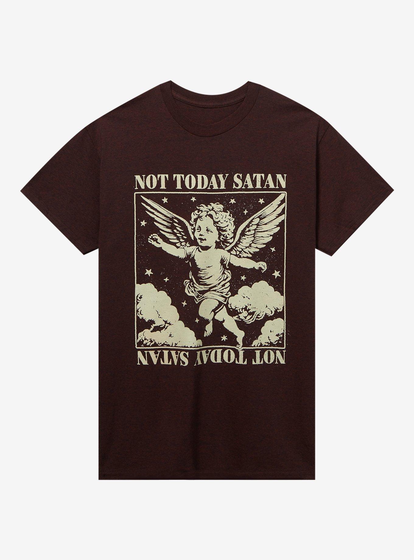 Not Today Satan Cherub Brown T-Shirt | Hot Topic