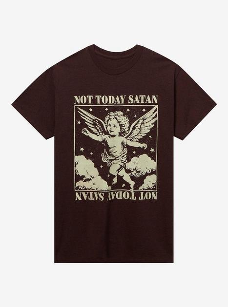 Not Today Satan Cherub Brown T-Shirt | Hot Topic