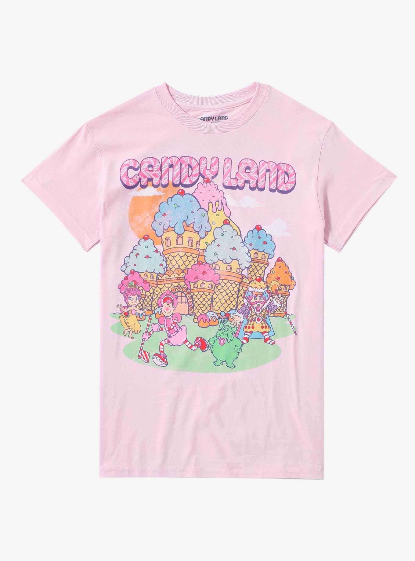 Candy Land Castle Pink Glitter Boyfriend Fit Girls T-Shirt | Hot Topic