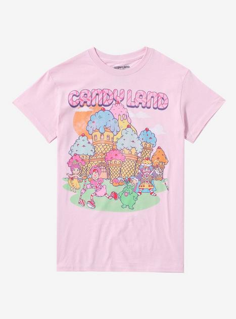 Candy Land Castle Pink Glitter Boyfriend Fit Girls T-Shirt | Hot Topic