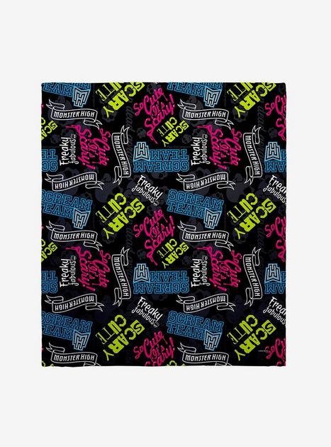 Monster High Scary Cute Throw Blanket - WHITE | BoxLunch