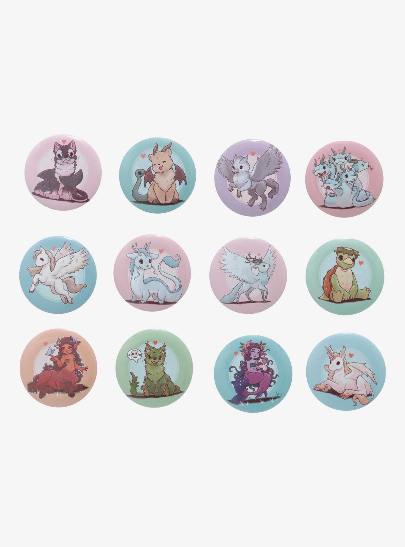 Mythical Creatures Blind Bag Button By Naomi Lord Art | Hot Topic