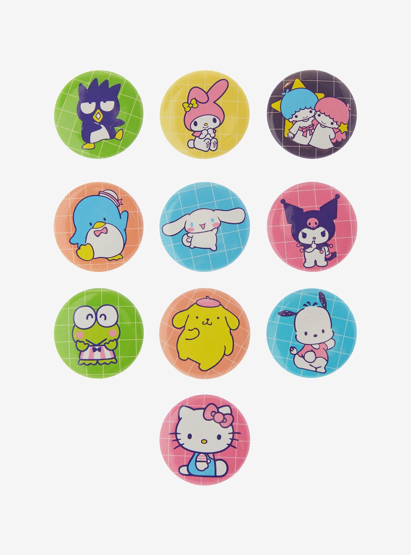 Hot Topic Hello Kitty And Friends Grid Character Mini Button Set at ...