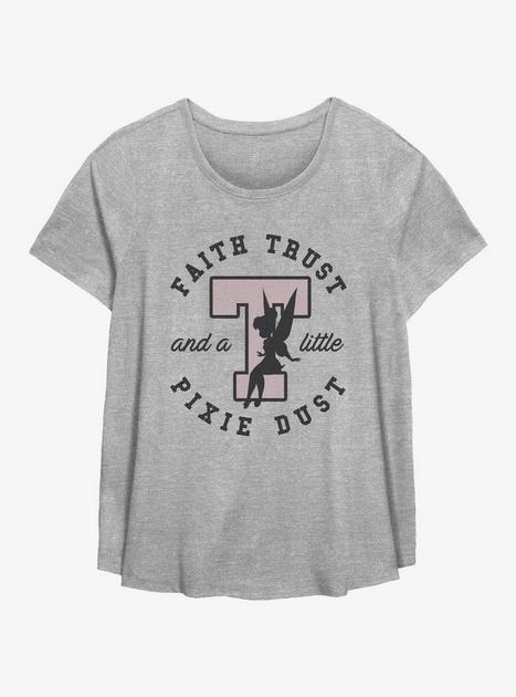 Disney Tinker Bell Pixie Dust Girls T-Shirt Plus Size - GREY | Hot Topic