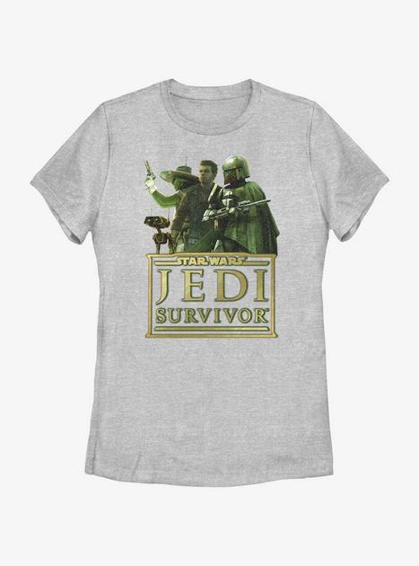 Star Wars Jedi: Survivor Trio Caij Cal and Boba Womens T-Shirt - GREY ...