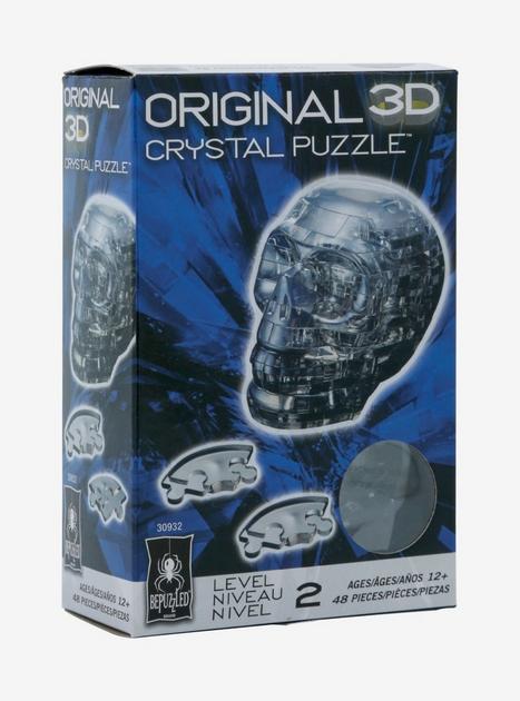 Clear Skull 3D Crystal Puzzle | Hot Topic