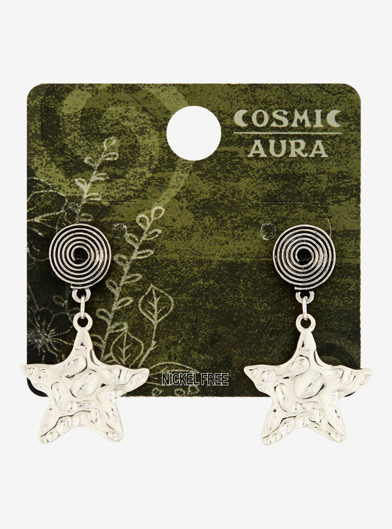 Cosmic Aura Spiral Star Drop Earring Hot Topic