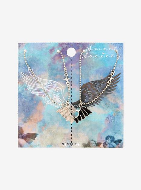Sweet Society Magnetic Heart Wings Best Friend Necklace Set | Hot Topic