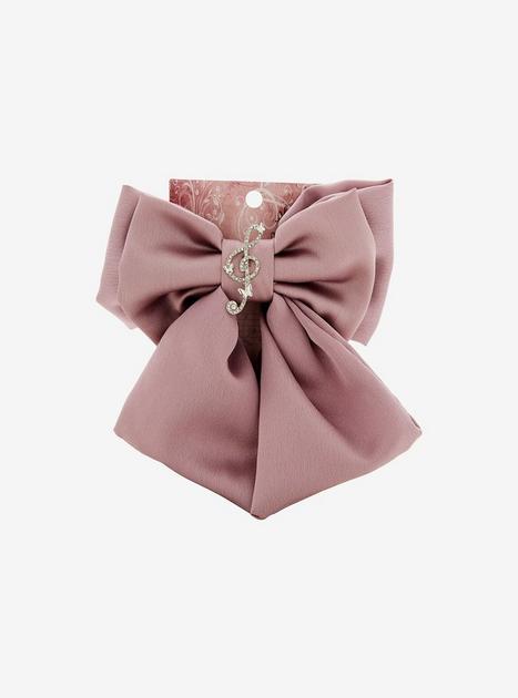 Treble Clef Rhinestone Satin Hair Bow | Hot Topic