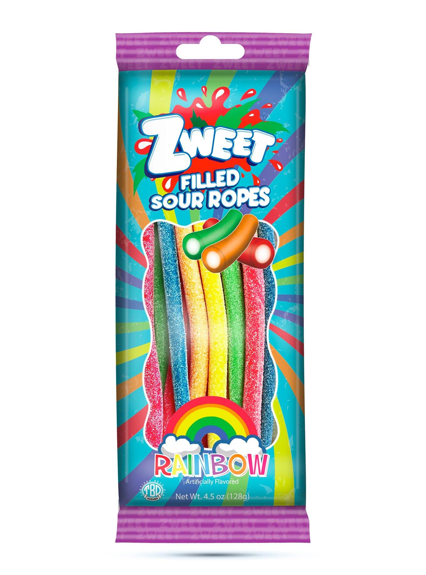 Zweet Sour Ropes Rainbow Filled Go Pack | Hot Topic