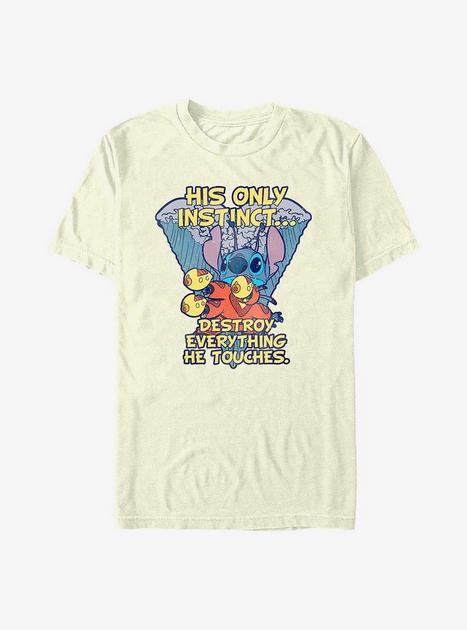 Disney Lilo & Stitch Stitch Destroy Everything T-Shirt - BEIGETAN | Hot ...