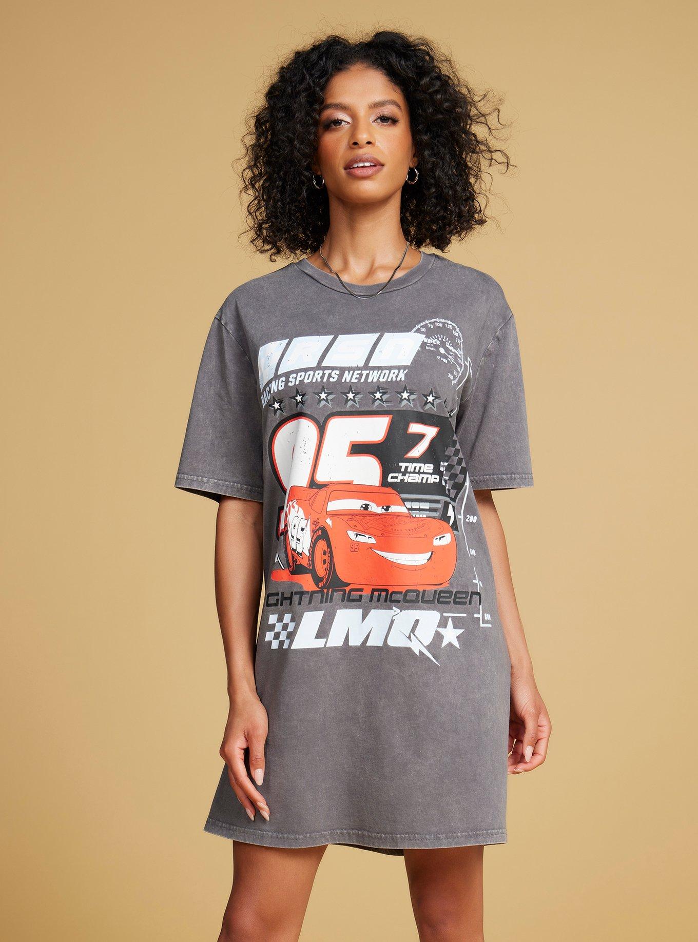 Disney Pixar Cars Lightning McQueen T-Shirt Dress - BoxLunch Exclusive ...