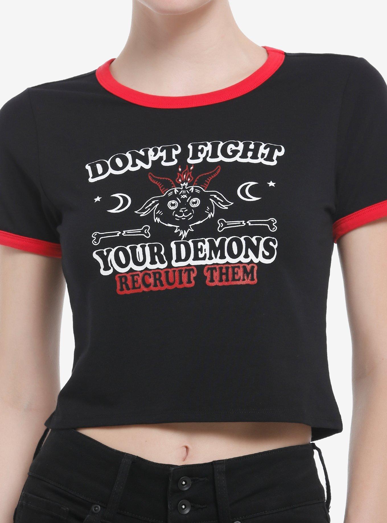 Don't Fight Your Demons Ringer Girls Baby T-Shirt | Hot Topic