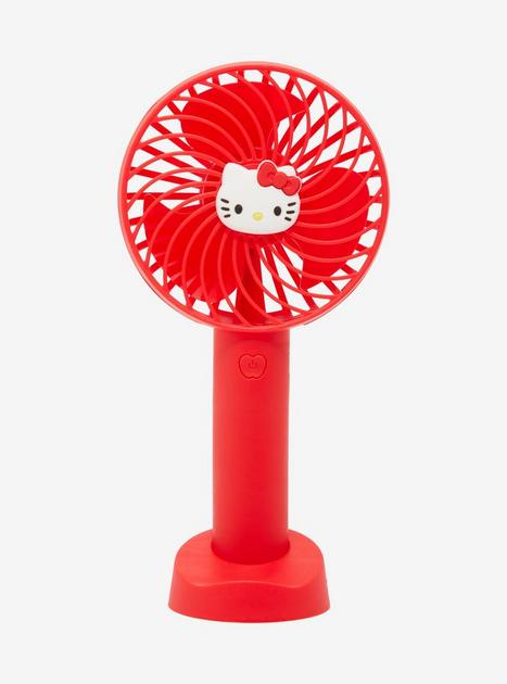 Hello Kitty Red Handheld Fan With Stand | Hot Topic