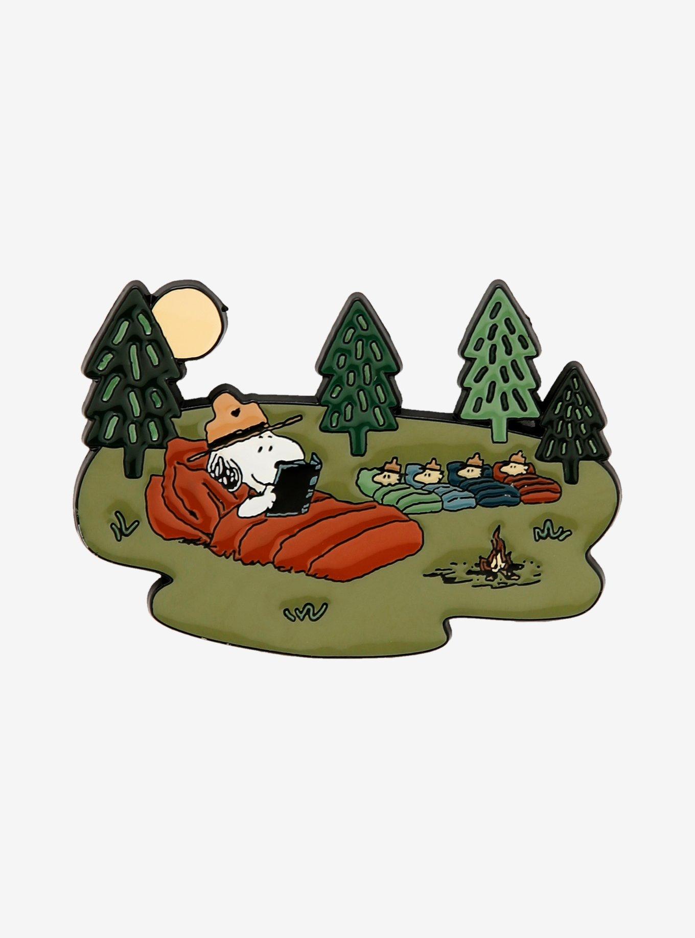 Peanuts Snoopy & Beagle Scouts Camping Enamel Pin - BoxLunch Exclusive ...