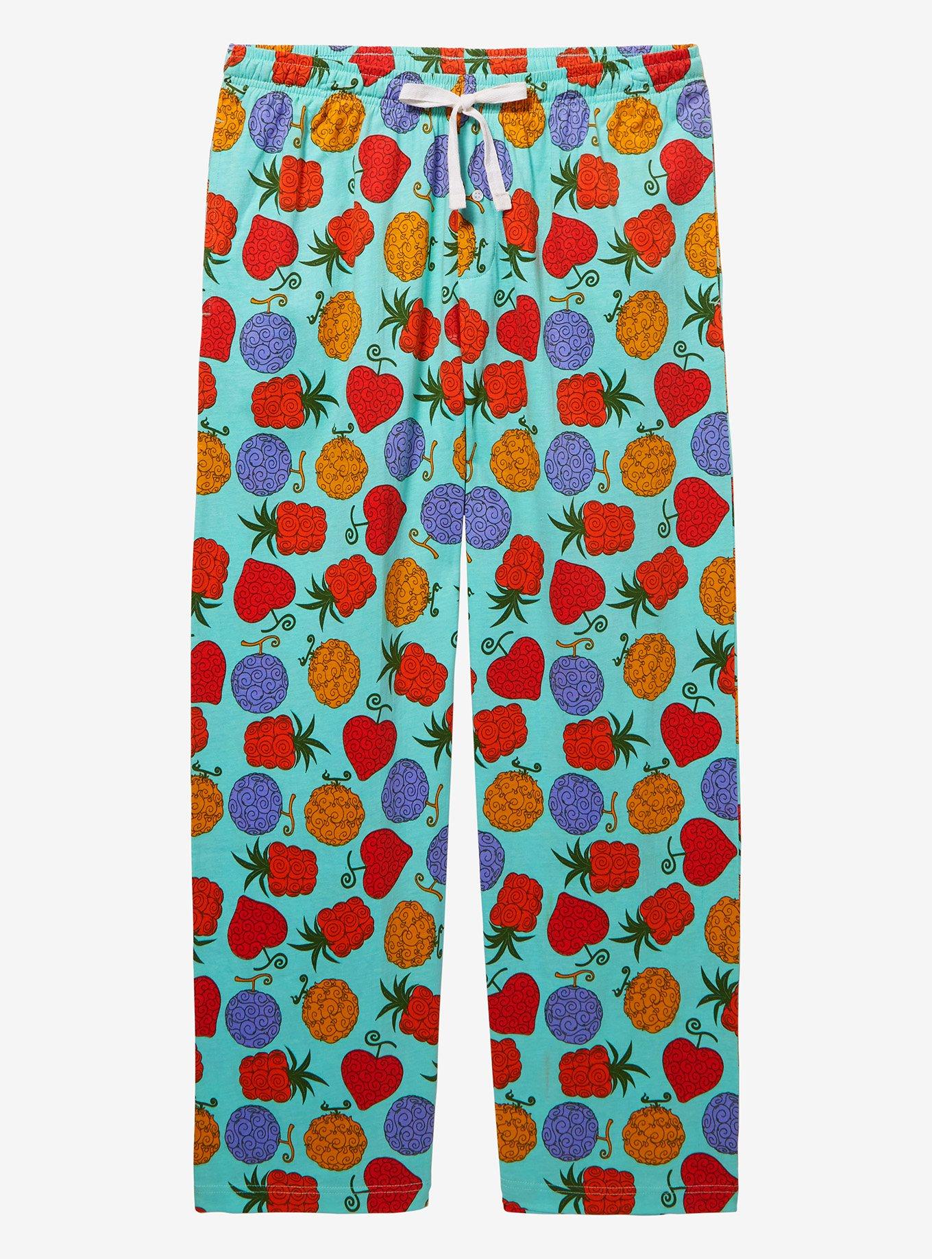 One Piece Devil Fruit Allover Print Womens Plus Size Sleep Pants