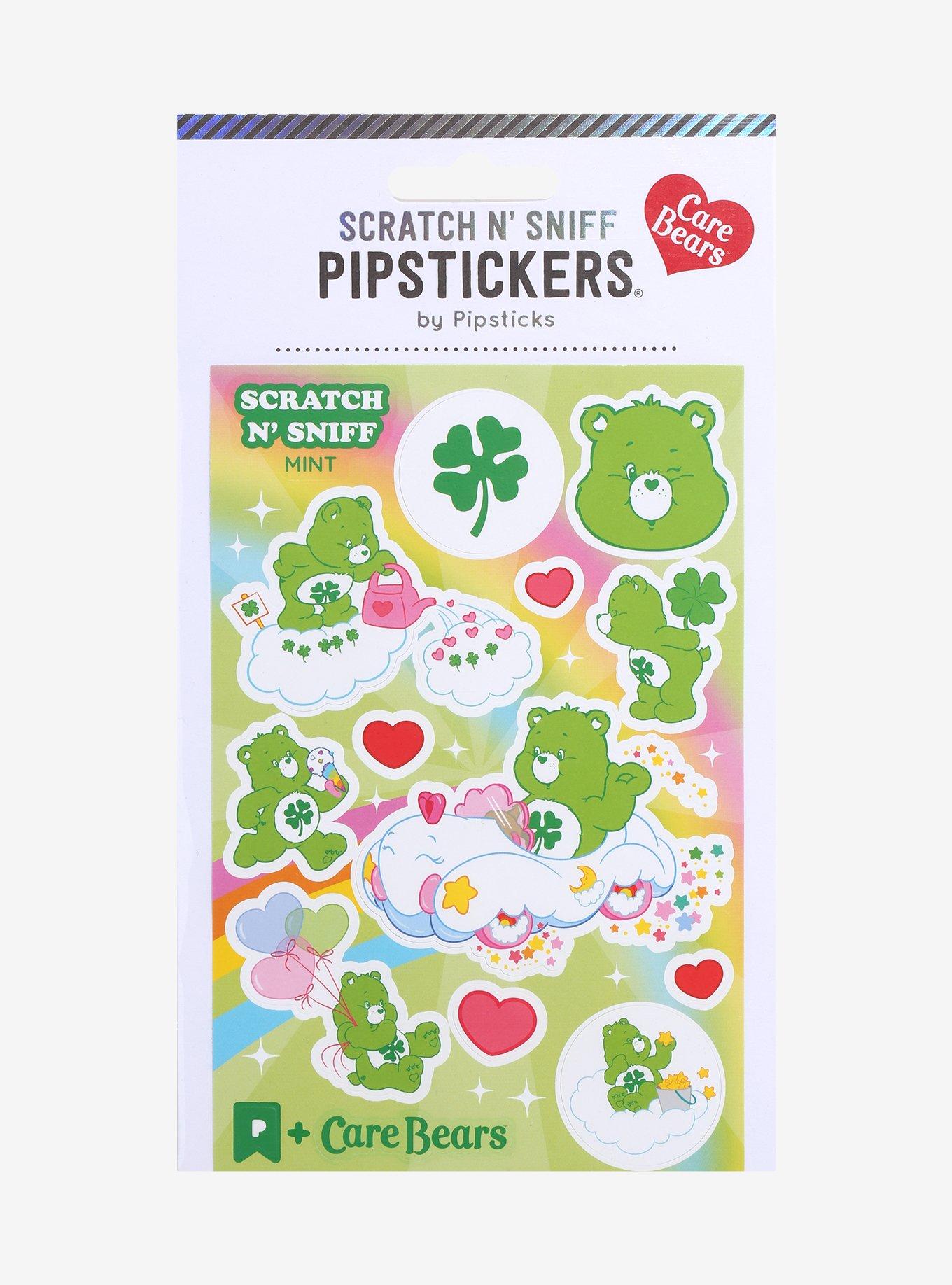 Pipsticks Care Bears Scratch N' Sniff Good Luck Bear Sticker Sheet ...