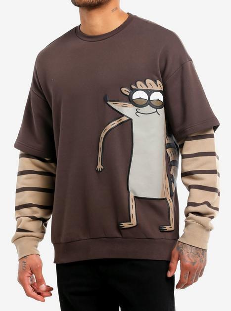 Regular Show Rigby Stripe Twofer Sweatshirt | Hot Topic