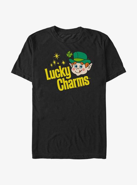 Lucky Charms Logo Retro T-Shirt - BLACK | BoxLunch