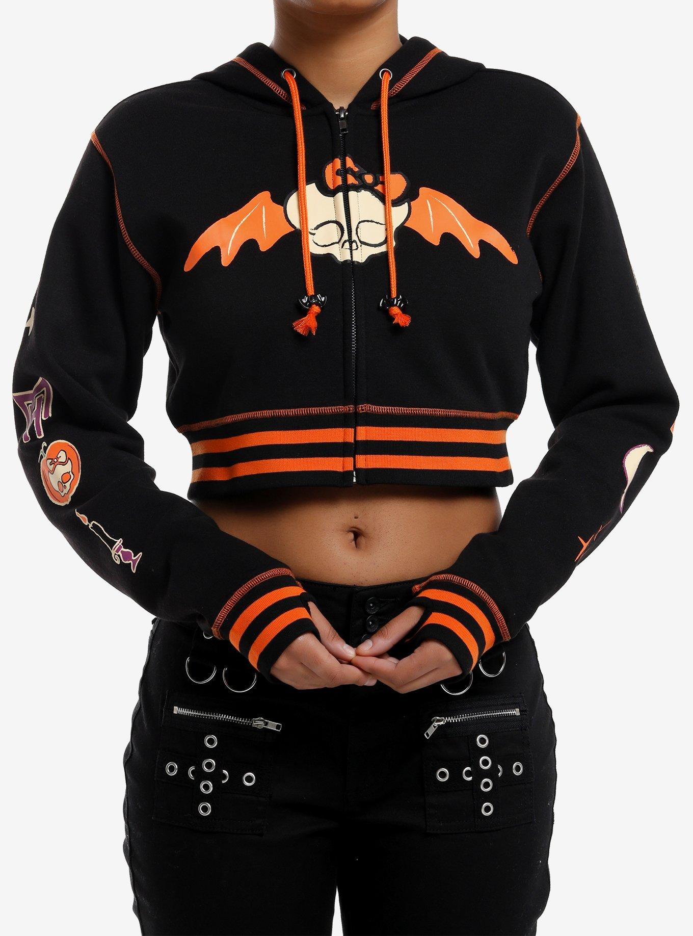 Monster High Skullette Halloween Icons Girls Crop Hoodie | Hot Topic