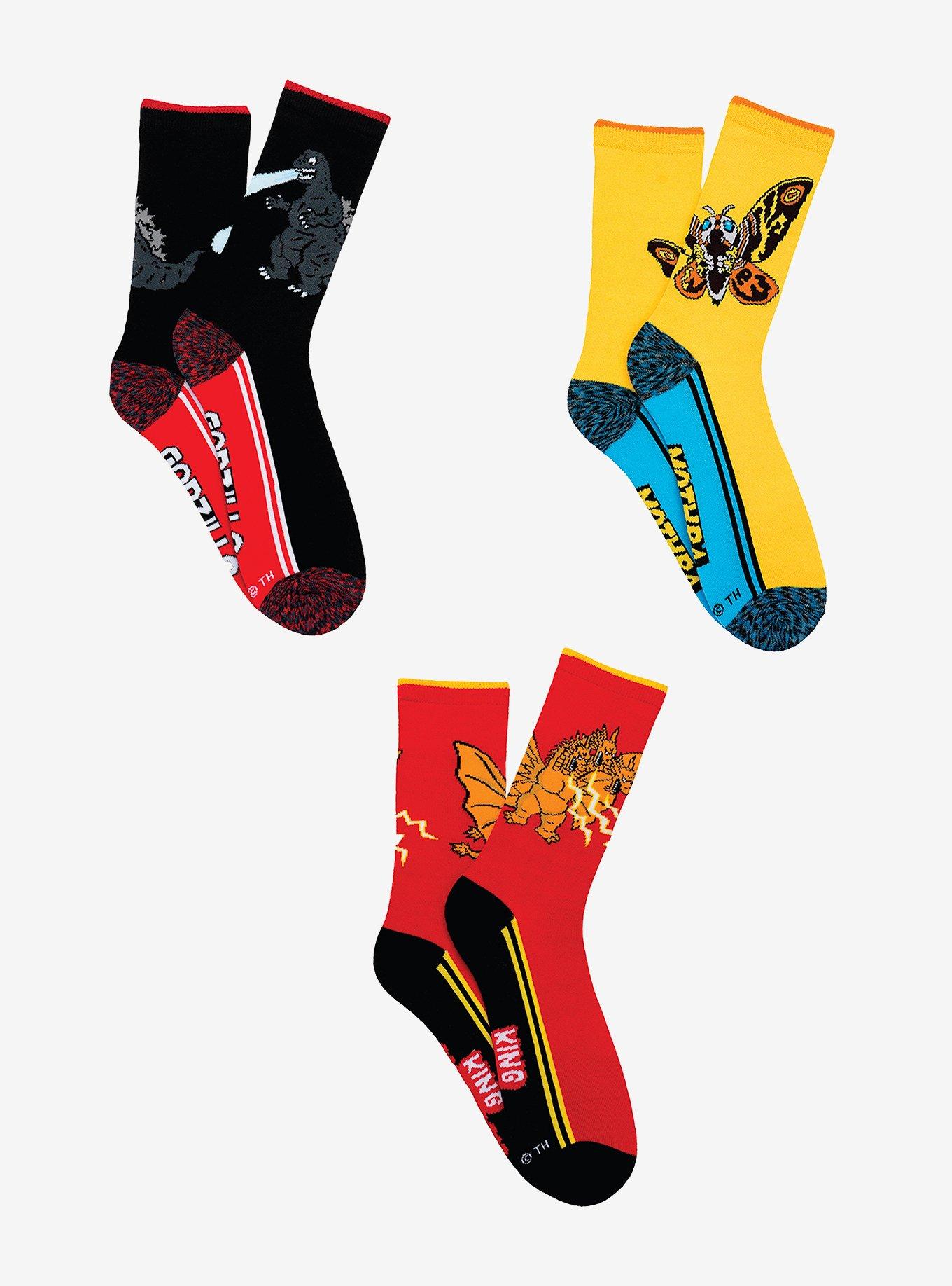 Godzilla Unisex 3-Pair Crew Socks | BoxLunch
