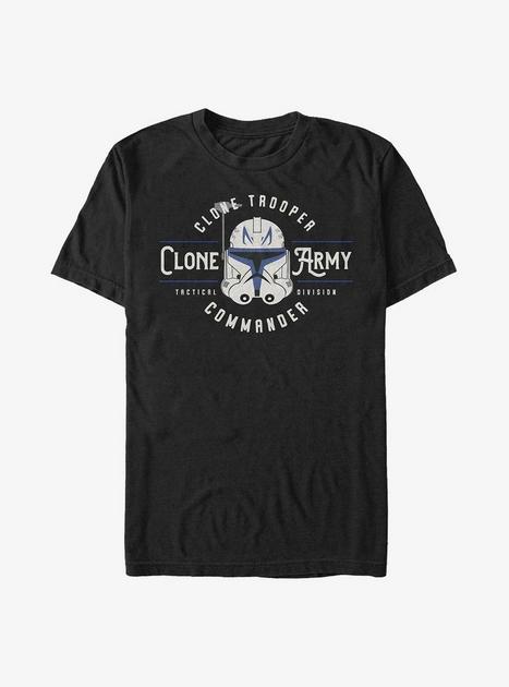 Star Wars: The Clone Wars Clone Army Emblem Extra Soft T-Shirt - BLACK ...