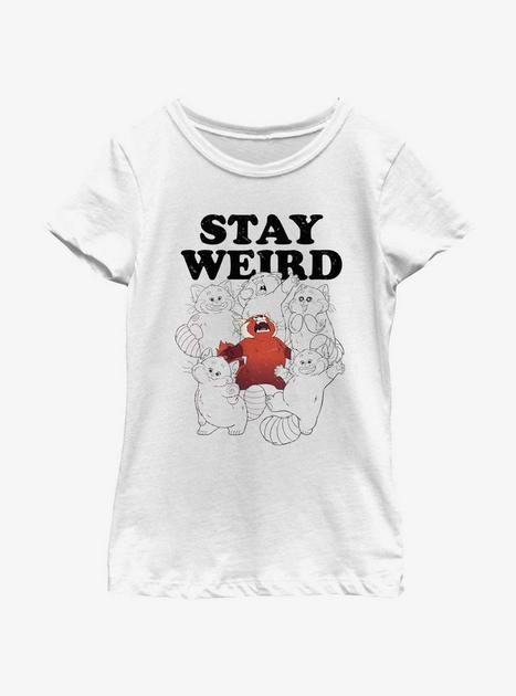 Disney Pixar Turning Red Stay Weird Youth Girls T-Shirt - WHITE | BoxLunch