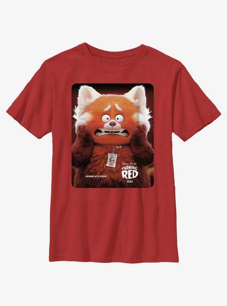 Disney Pixar Turning Red Panda Poster Youth T-Shirt - RED | BoxLunch