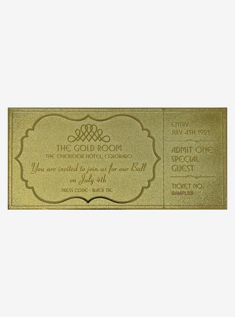 The Shining Overlook Hotel Ball 24k Gold Plated Ticket | Hot Topic