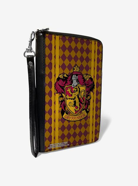 Harry Potter Gryffindor Crest Stripes Diamonds Zip Around Wallet | Hot ...