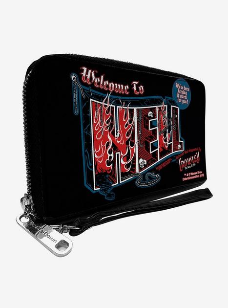 Supernatural Welcome To Hell Flames Skulls Zip Around Wallet | Hot Topic