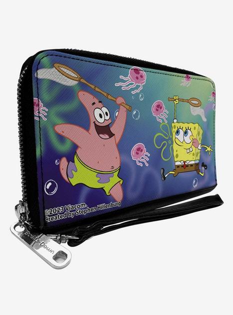 SpongeBob SquarePants Patrick Jellyfishing Catch Zip Around Wallet ...
