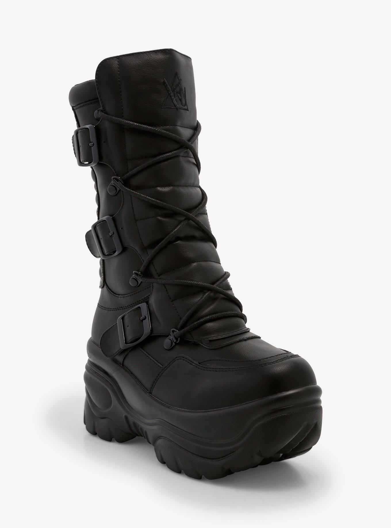Yru Black Matrix Platform Combat Boots Hot Topic