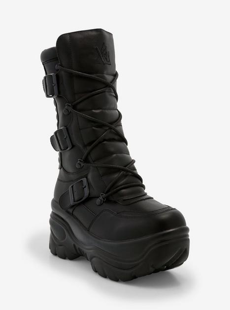 YRU Black Matrix Platform Combat Boots | Hot Topic