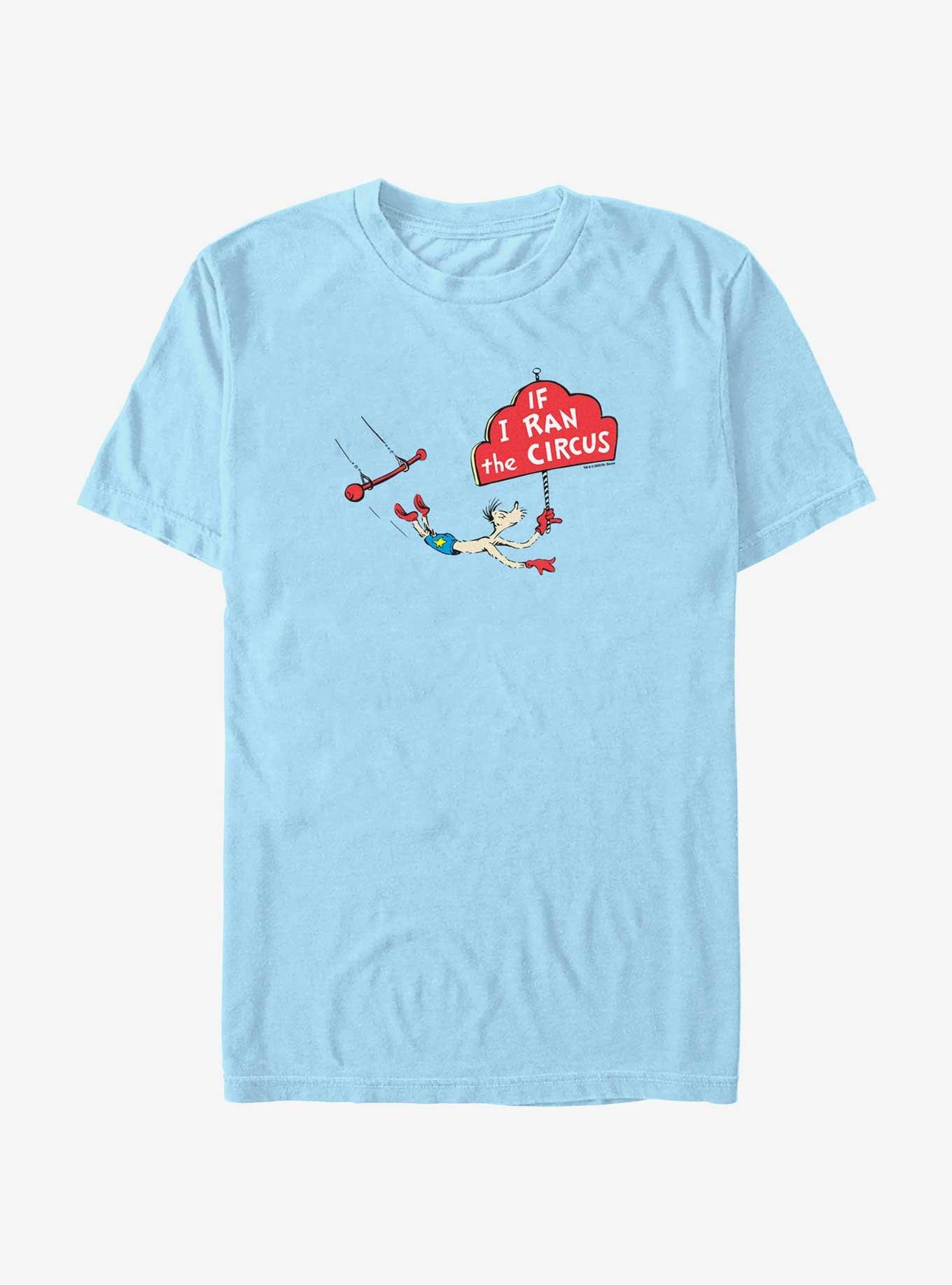 Dr. Seuss's If I Ran The Circus Trapeze Sign T-Shirt - BLUE | BoxLunch