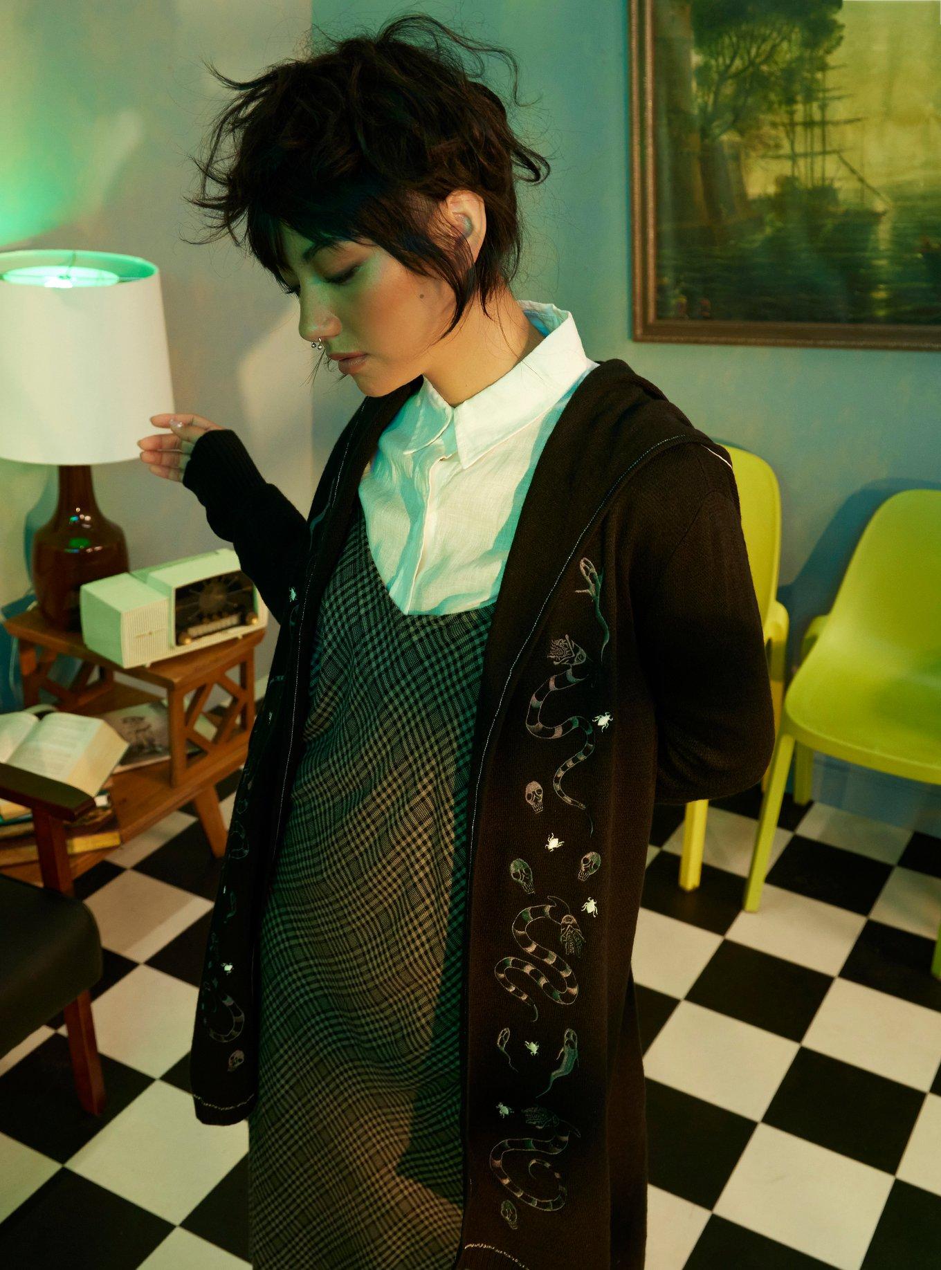 Beetlejuice Beetlejuice Lydia Sandworm Ghost Girls Hooded Cardigan ...