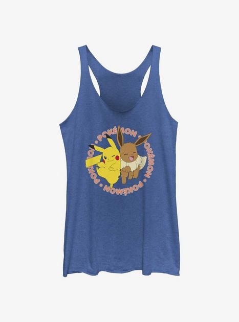Pokemon Poke Pals Pikachu And Eevee Girls Tank Blue Hot Topic