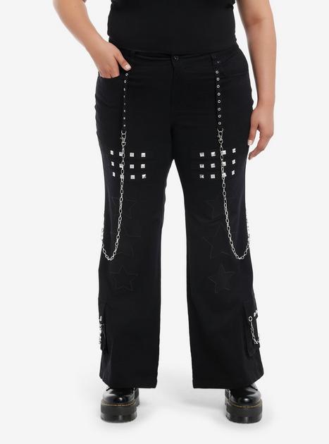 Star Patch Studs Grommet Chain Pants Plus Size | Hot Topic