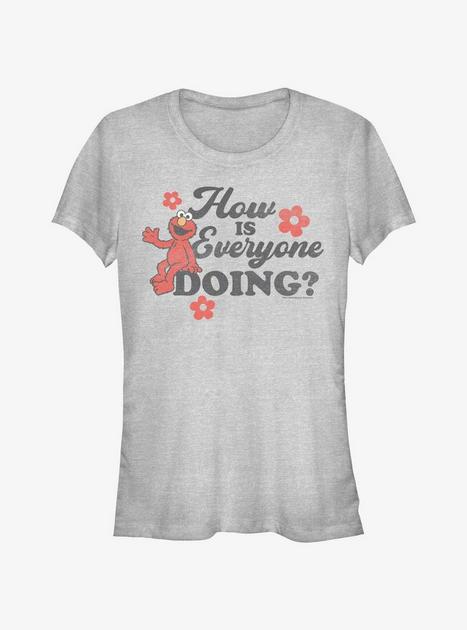 Sesame Street Elmo How Ya Doin Girls T-Shirt - GREY | Hot Topic