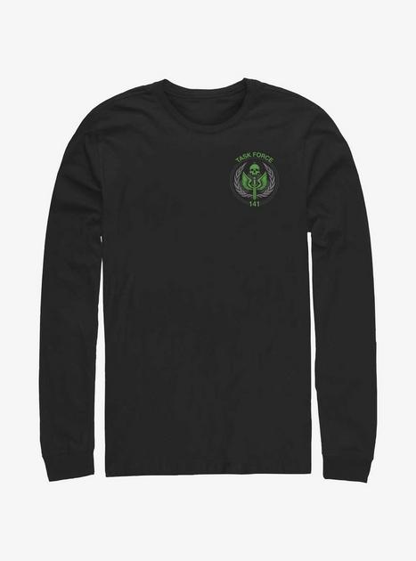 Call of Duty Task Force 141 Patch Long-Sleeve T-Shirt - BLACK | Hot Topic