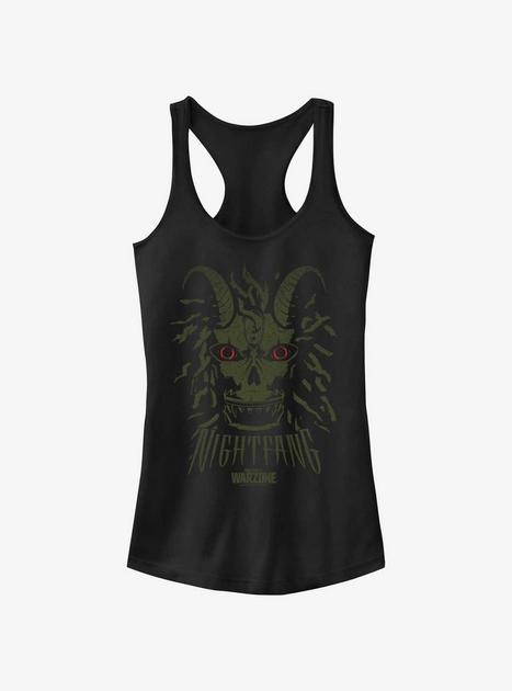 Call of Duty: Warzone Night Fang Green Mask Girls Tank - BLACK | Hot Topic