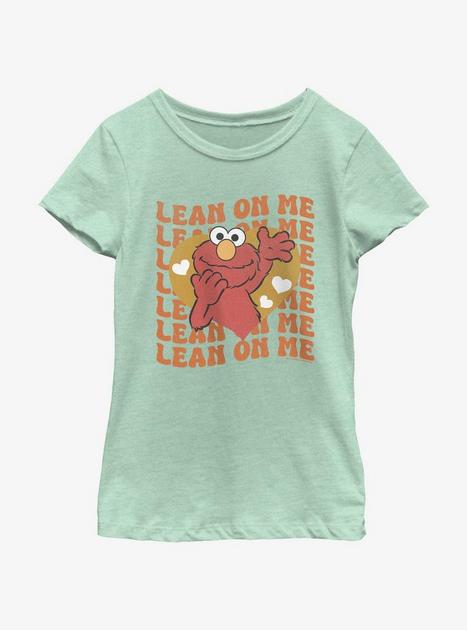 Sesame Street Lean On Me Elmo Youth Girls T-Shirt - GREEN | BoxLunch