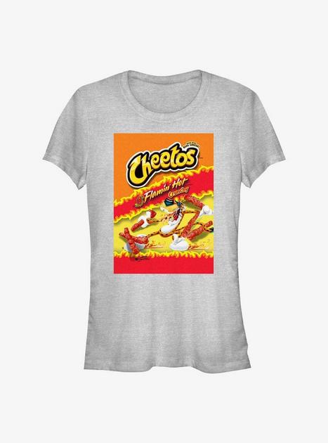 Cheetos Flamin Hot Cheeto Bag Girls T-Shirt - GREY | Hot Topic
