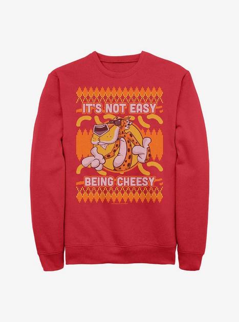 Cheetos Chester Cheetah Ugly Christmas Sweater Pattern Sweatshirt - RED ...