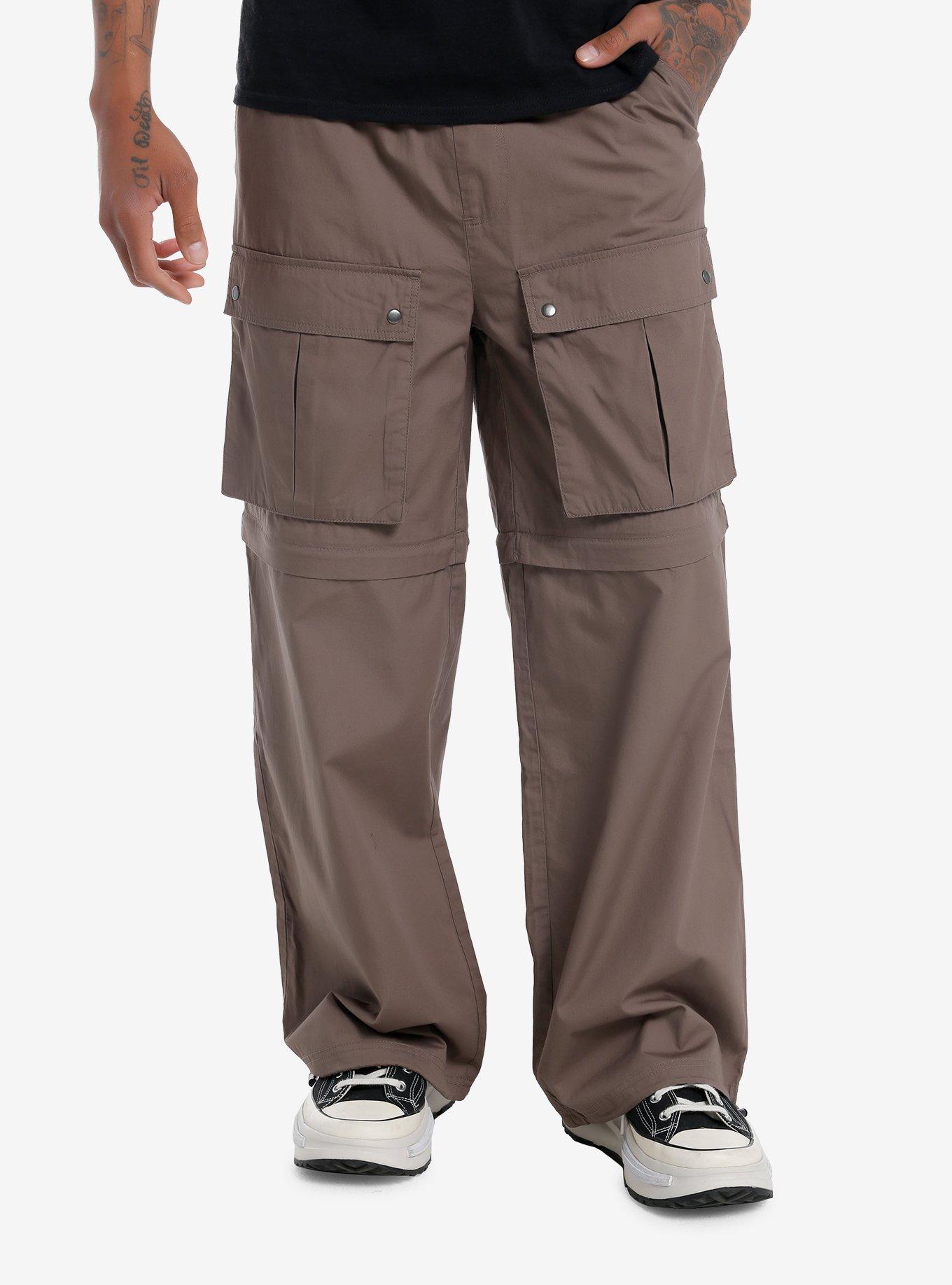 Thorn & Fable Brown Cargo Zip-Off Pants | Hot Topic