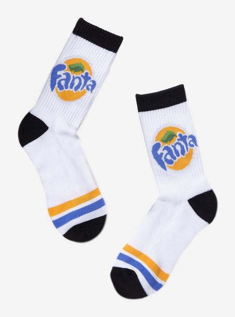 Fanta Orange Glitter Crew Socks | Hot Topic