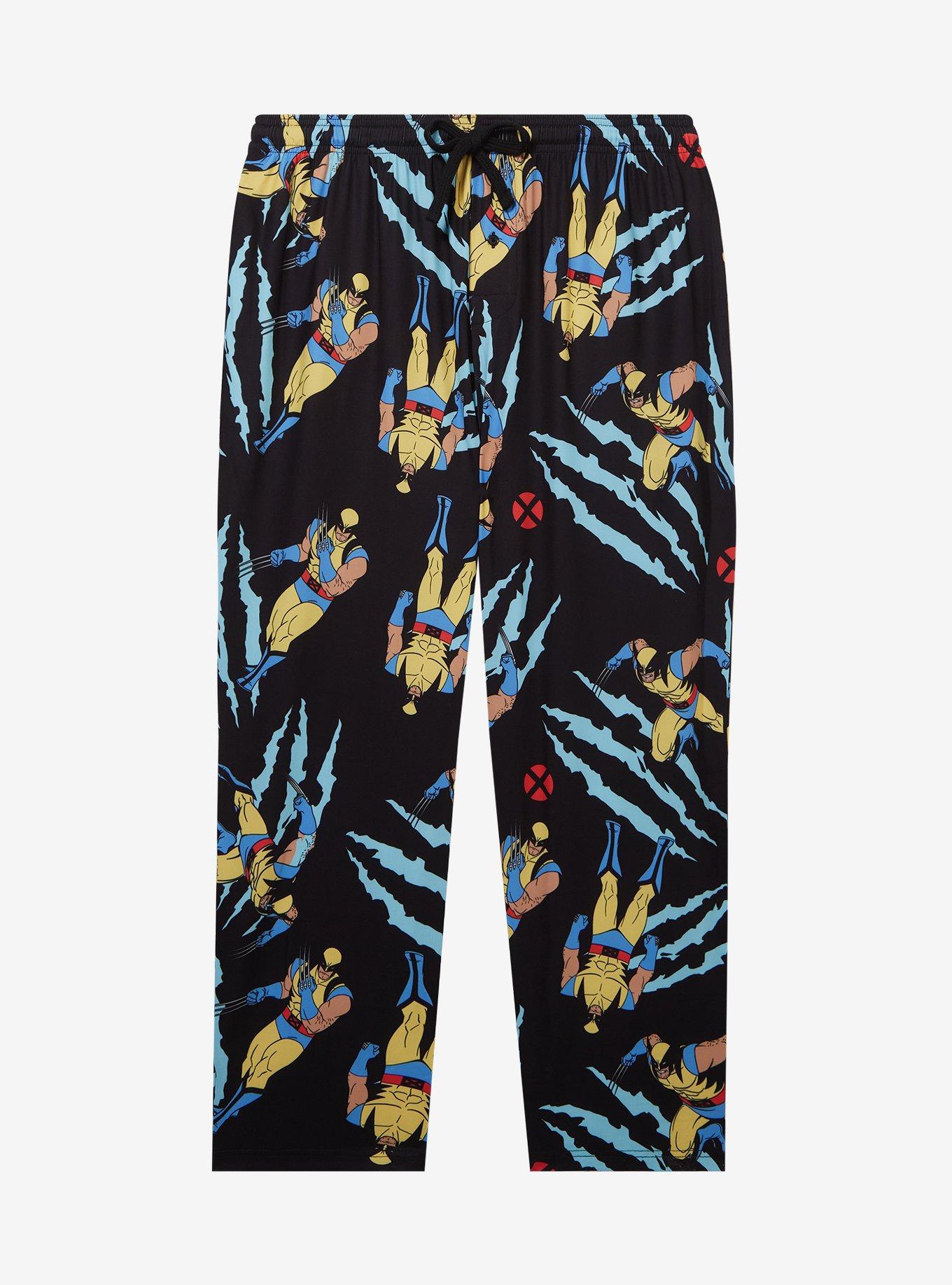 Marvel X Men Wolverine Allover Print Womens Plus Size Sleep Pants