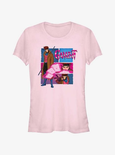 X-Men '97 Gambit Cards Girls T-Shirt - PINK | Hot Topic