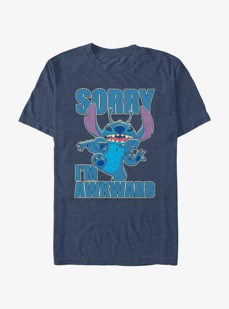 Disney Lilo & Stitch Sorry I'm Awkward T-Shirt - BLUE | Hot Topic